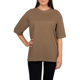 Reichstadt Damen Oversized Oversized T-Shirt in Khaki | Gr.: XL