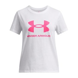 Under Armour Sportshirt "Big Logo T-Shirt" in Weiß | Gr.: XS