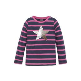Kidsworld Langarmshirt in marine-pink-gestreift | Gr.: 92/98