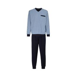G&ouml;tzburg G&ouml;tzburg Herren Pyjama Queens in blau-mittel-Minimal | Gr.: 48