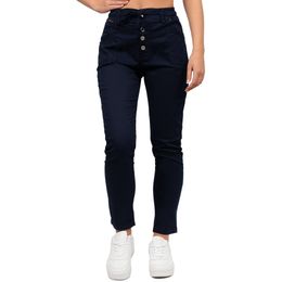 Cipo & Baxx Cipo & Baxx Damen Regular Fit Hose Mid Waist in Navy | Gr.: W26/L32
