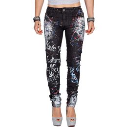 Cipo & Baxx Cipo & Baxx Damen Slim Fit Jeans in Black | Gr.: W27/L32