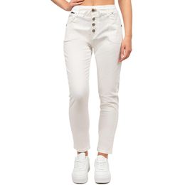Cipo & Baxx Cipo & Baxx Damen Regular Fit Hose Mid Waist in White | Gr.: W28/L32
