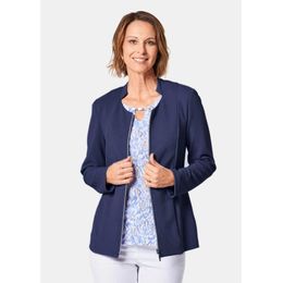 GOLDNER Blazer (Typ Indoorjacke) Blazer in leicht elastischer Qualit&auml;t in blau | Gr.: 44