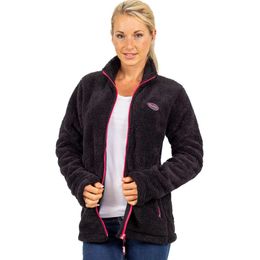 Reichstadt Damen Regular Fit Fleecejacke Kuschelig in Black | Gr.: L