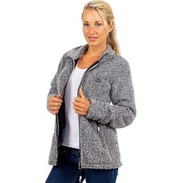 Reichstadt Damen Regular Fit Fleecejacke Kuschelig in Granit | Gr.: S