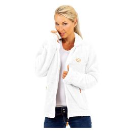 Reichstadt Damen Regular Fit Fleecejacke Kuschelig in White | Gr.: XS