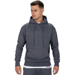 Reichstadt Herren Regular Fit Hoodie Marken-Stick in Anthracite | Gr.: M