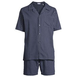 Seidensticker Schlafanzug Classic Twill in Navy | Gr.: 48