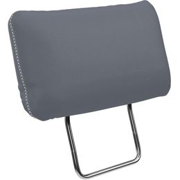 Kopfstütze Places of Style "Varese", graublau, B:50cm H:25cm T:12cm, Polsterauflagen, Kreuznaht in beige