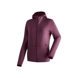 Maier Sports Damen Fleecejacke "Fave W"purpurviolett, Gr. 44, 95% Polyester (recycled), 5% Elasthan, Jacken, Damen Fleece mit verstellbarer Kapuze,