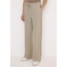Culotte Cecil, Damen, Gr. XL, L&auml;nge 32, braun (toffee cream melange), Stoff, 53% Polyester, 37% Viskose, 10% Elasthan, meliert, loose fit normal, Hosen Culotte, High Waist