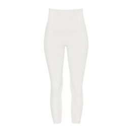 WINSHAPE Damen Leggings "7/8-Tights HWL317C"cream, Gr. M, 85% Polyester, 15% Elasthan, Hosen, mit V-Shape Applikation und Core-Bund