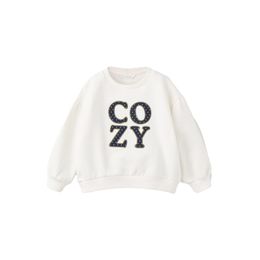 Mango Kids Sweatshirt 'COZY' girl White size 4-5