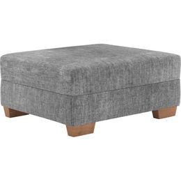 Hocker &raquo;Hilla&laquo; Mit Federkern, wahlweise mit DuraSpring-Taschenfederkern grau Dolce (100% Polyester)