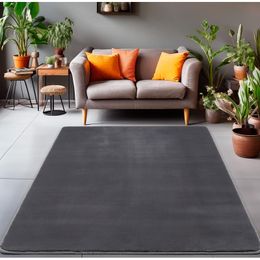 Ayyildiz Teppiche Teppich &raquo;LUXY 5200&laquo; rechteckig 13 mm H&ouml;he sehr weiche Oberfl&auml;che, pflegeleicht, Kurzflorteppich GREY Obermaterial: 100% Polyester...