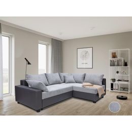 Collection AB Ecksofa »Parma L-Form« mit Schlaffunktion und Bettkasten, inklusive Kissen, Bonellfederkern grau