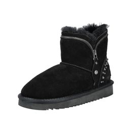 Mustang Shoes Stiefelette »Stiefelette Veloursleder« Schwarz 40 40 Verschluss: Schlupfschuh