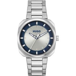 Hugo Quarzuhr »#SHRILL« Armbanduhr, Herrenuhr, Mineralglas, Edelstahlarmband silberfarben Zeitlose Herrenarmbanduhr von Hugo Boss