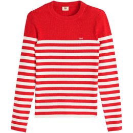 Levi's LEVI'S Rundhalspullover »RIB CREW SWEATER« Geripptes Strickmuster ADRIENNE STRIPE TRUE L (40) L (40) Pullover von Levi's