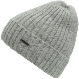 Chillouts Beanie »Tuva Hat« in flexibler Passform ca. 53-62 cm, klassisches Rippstrick-Design light grey