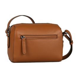 Tom Tailor Handtasche »Pira« aus einer Kombination von weichem Suede und genarbtem Lederimitat Cognac