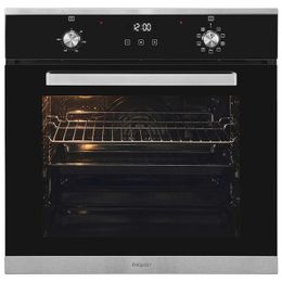 Exquisit Backofen »EBE76-9-H-020 inox« mit 1-fach-Teleskopauszug Heißluft&Pizzastufe - ideal für ein Pizzabacken zuhause!Timer-Funktion silberfarben