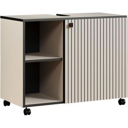 Welltime Waschbeckenunterschrank »Amrum« Waschtisch auf Rollen - (B/T/H) wahlweise 60-80/42/64 cm Hellgrau