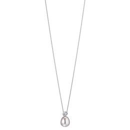 ADRIANA Damen Kette mit Anh&auml;nger &raquo;San Remo, S2&laquo; Made in Germany - mit Zirkonia (synth.) - mit S&uuml;&szlig;wasserzuchtperle wei&szlig;