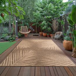 Ayyildiz Teppiche Outdoorteppich &raquo;TIMBER 1403&laquo; rechteckig 5 mm H&ouml;he L&auml;ufer, In und Outdoor, Jute Sisal Optik, Wohnzimmer, Aussenbereich braun Polypropylen