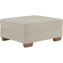 Hocker &raquo;Hilla&laquo; Mit DuraSpring-Taschenfederkern, bis 140 kg belastbar beige Novaclean Avanti (100% Polyester)