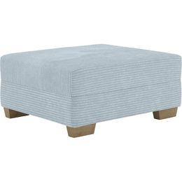 Hocker &raquo;Hilla&laquo; Mit Federkern, wahlweise mit DuraSpring-Taschenfederkern blau Stripes (92% Polyester / 8% Nylon)