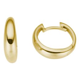 Firetti Paar Creolen »Schmuck Geschenk Gold 375 Ohrschmuck Ohrringe Fantasie« gelbgoldfarben 14 mm Zeitlos schlichte Creolen