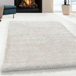 Ayyildiz Teppiche Hochflor-Teppich &raquo;BRILLIANT 4200&laquo; rechteckig 50 mm H&ouml;he L&auml;ufer, auch in rund, Langflor, Shaggy, Wohnzimmer beige Polypropylen (PP)
