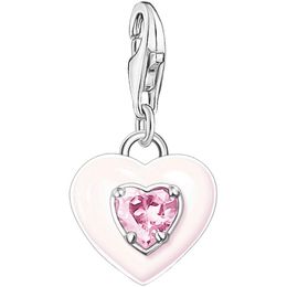 Thomas Sabo Charm Herz »rosa, 1915-041-9« mit Zirkonia (synth.) silberfarben-pink-rosa + rosa Charm-Anhänger rosa Herz