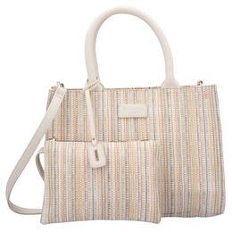 Remonte Shopper, Damen-Henkeltasche, Umhängetasche mit herausnehmbarem Innentäschchen hellbeige multicolor