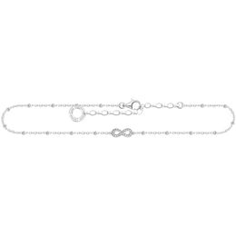Thomas Sabo Fußkette »Infinity/Undenlichkeitsschleife, AK0029-051-14-L27V« silberfarben-kristallweiß + kristallweiß