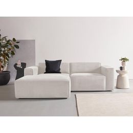 Andas Ecksofa »Noord mit Kedernaht, Breite 234 cm, L-Form« Cord, Struktur, Webstoff, mit Wellenunterfederung, Massivholzrahmen sand