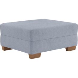 Hocker &raquo;Hilla&laquo; Mit DuraSpring-Taschenfederkern, bis 140 kg belastbar blau Memphis (Grundgewebe - 100% Polyester; Nutzschicht- 90% Polyester / 10% 