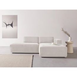 Andas Ecksofa &raquo;Noord mit Kedernaht, Breite 227 cm, L-Form&laquo; mit Kedernaht, Breite 227 cm, Cord, Struktur sand