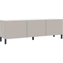 borchardt M&ouml;bel borchardt M&ouml;bel Lowboard Metallf&uuml;&szlig;e, grifflose Optik Spanplatte