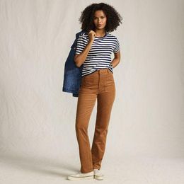 LANDS' END Rail Straight Feincordhose High Waist, Damen,  Braun, Elasthan/Baumwoll-Mischung, by Lands' End