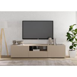 Inosign Lowboard &raquo;Rio Breite 181 cm, TV-Board 2 T&uuml;ren u. 1 Schubkasten, TV-Schrank&laquo; geriffelte MDF-Fronten, modern u. elegant, Kabelf&uuml;hrung, viel 