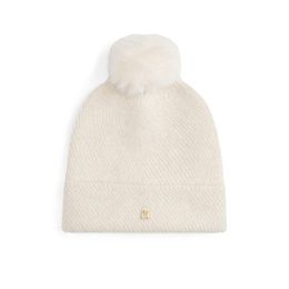 Tommy Hilfiger Bommelmütze »TH POM POM BEANIE LUREX« Regular fit Ivory Silk