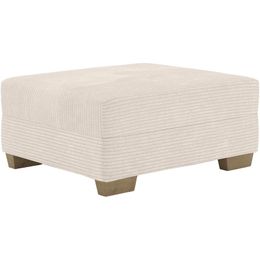Hocker &raquo;Hilla&laquo; Mit DuraSpring-Taschenfederkern, bis 140 kg belastbar beige Stripes (92% Polyester / 8% Nylon)