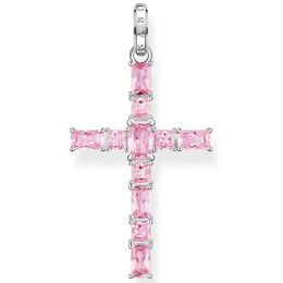 Thomas Sabo Kettenanhänger »Kreuz pinke oder bunte Steine, PE939-051-9, PE939-073-7« () mit Spinell (synth.), Zirkonia (synth.), Korund (synth.)...