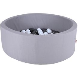 KNORRTOYS Bällebad »Soft, Grey« mit 100 Bällen Grey/white; Made in Europe Grey White Stars 0
