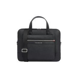 Tommy Hilfiger Laptoptasche »TH CENTRAL COMPUTER BAG«, Unisex Geschäftstasche, Messenger-Bag mit abenhbmarem Umhängeriemen schwarz