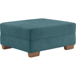 Hocker &raquo;Hilla&laquo; Mit Federkern, wahlweise mit DuraSpring-Taschenfederkern blau Memphis (Grundgewebe - 100% Polyester; Nutzschicht- 90% Polyester / 10% 