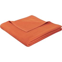 Biederlack Wohndecke »Uno Soft« Kuscheldecke terrakotta Obermaterial: 86% Polyacryl, 7% Baumwolle, 7% Polyester B/L: 150 cm x 200 cm